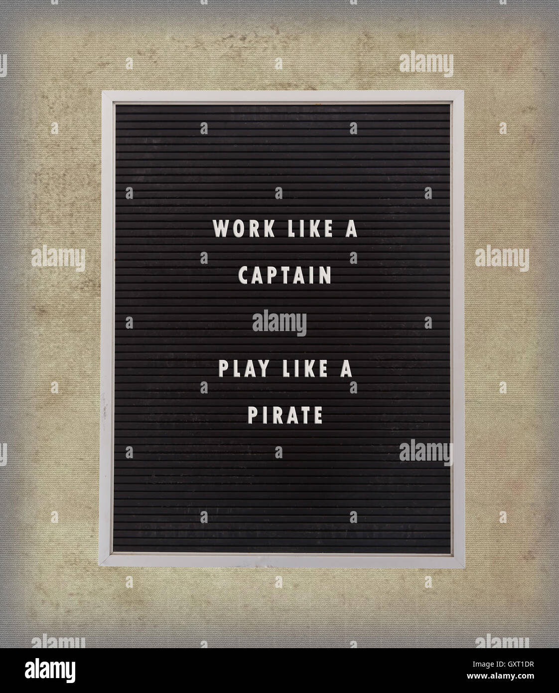 Work concept in plastic letters on very old menu board Stock Photo - Alamy