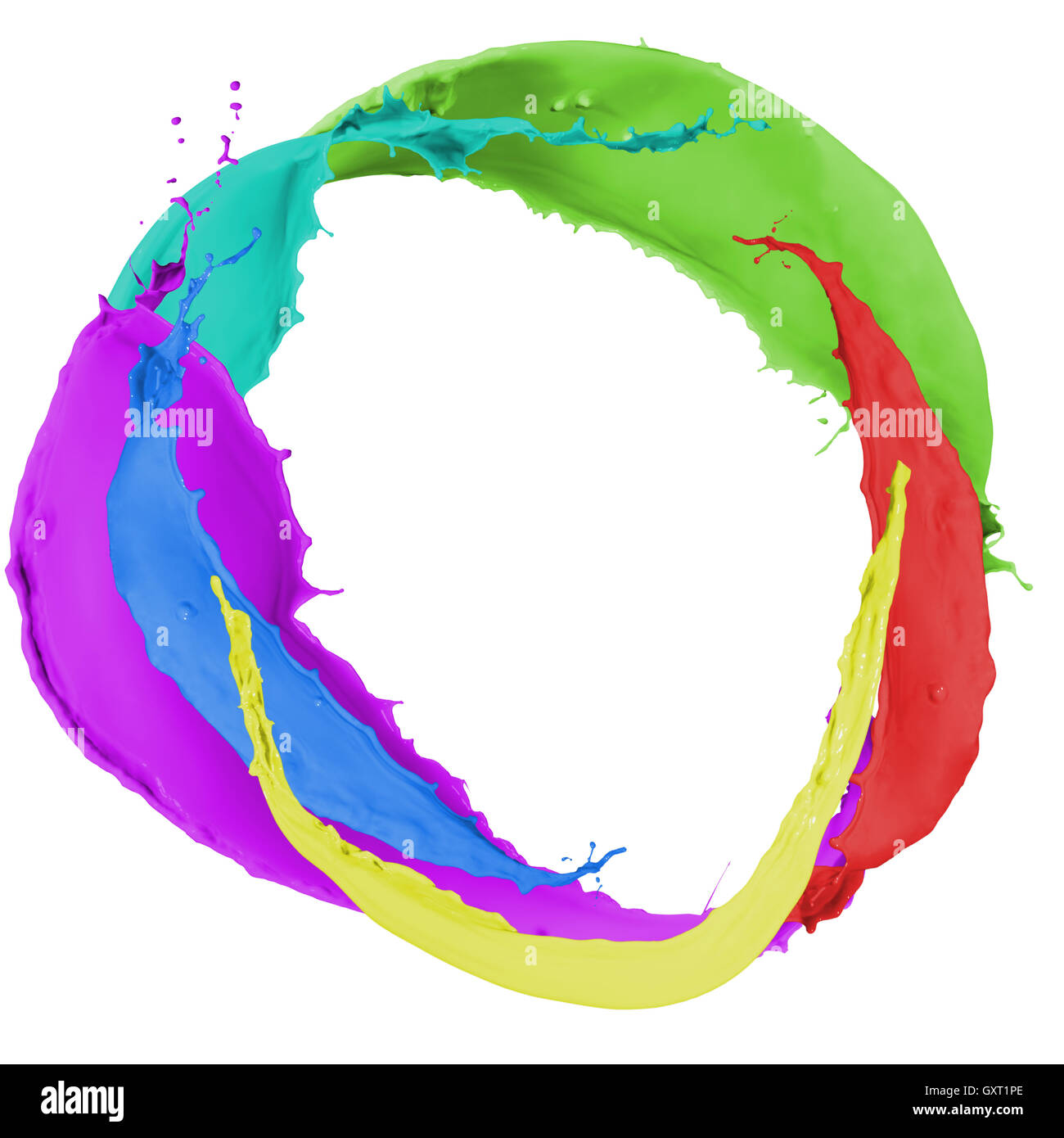 multicolor paint splash Stock Photo - Alamy
