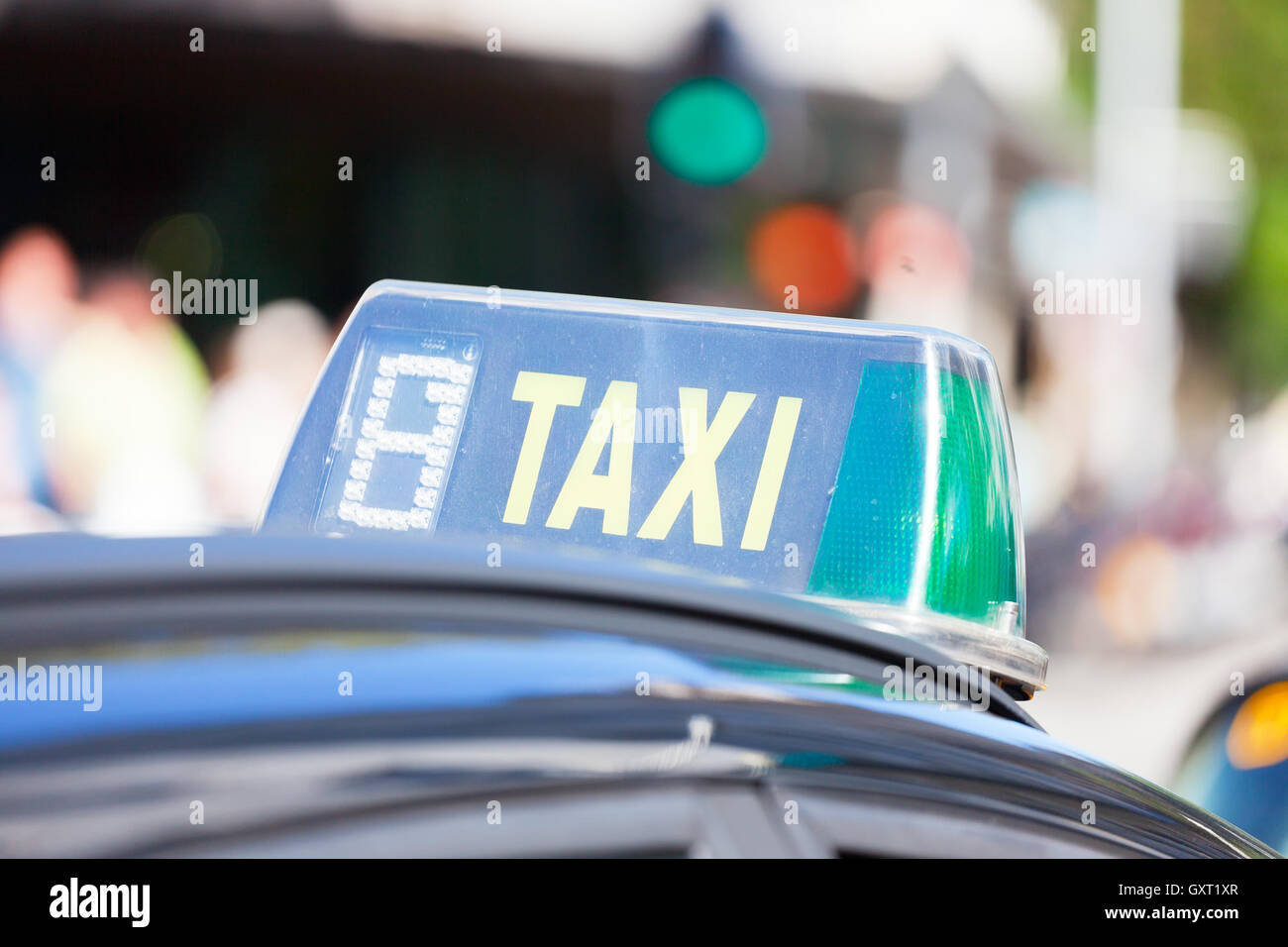 picture of a taxi shield in Barcelona Stock Photo - Alamy