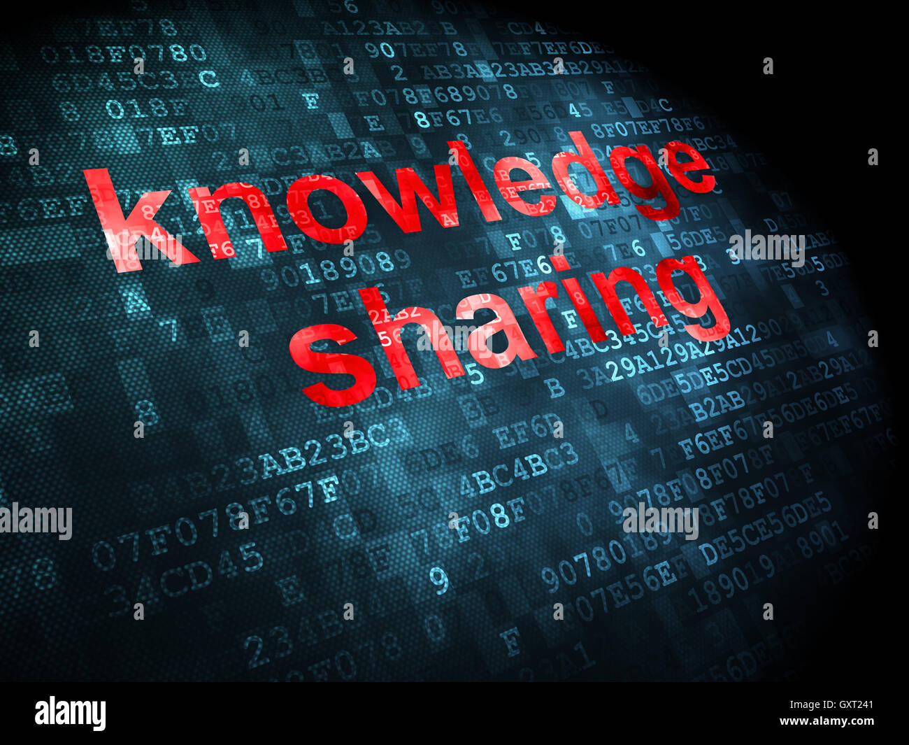 Education concept: Knowledge Sharing on digital background Stock Photo ...