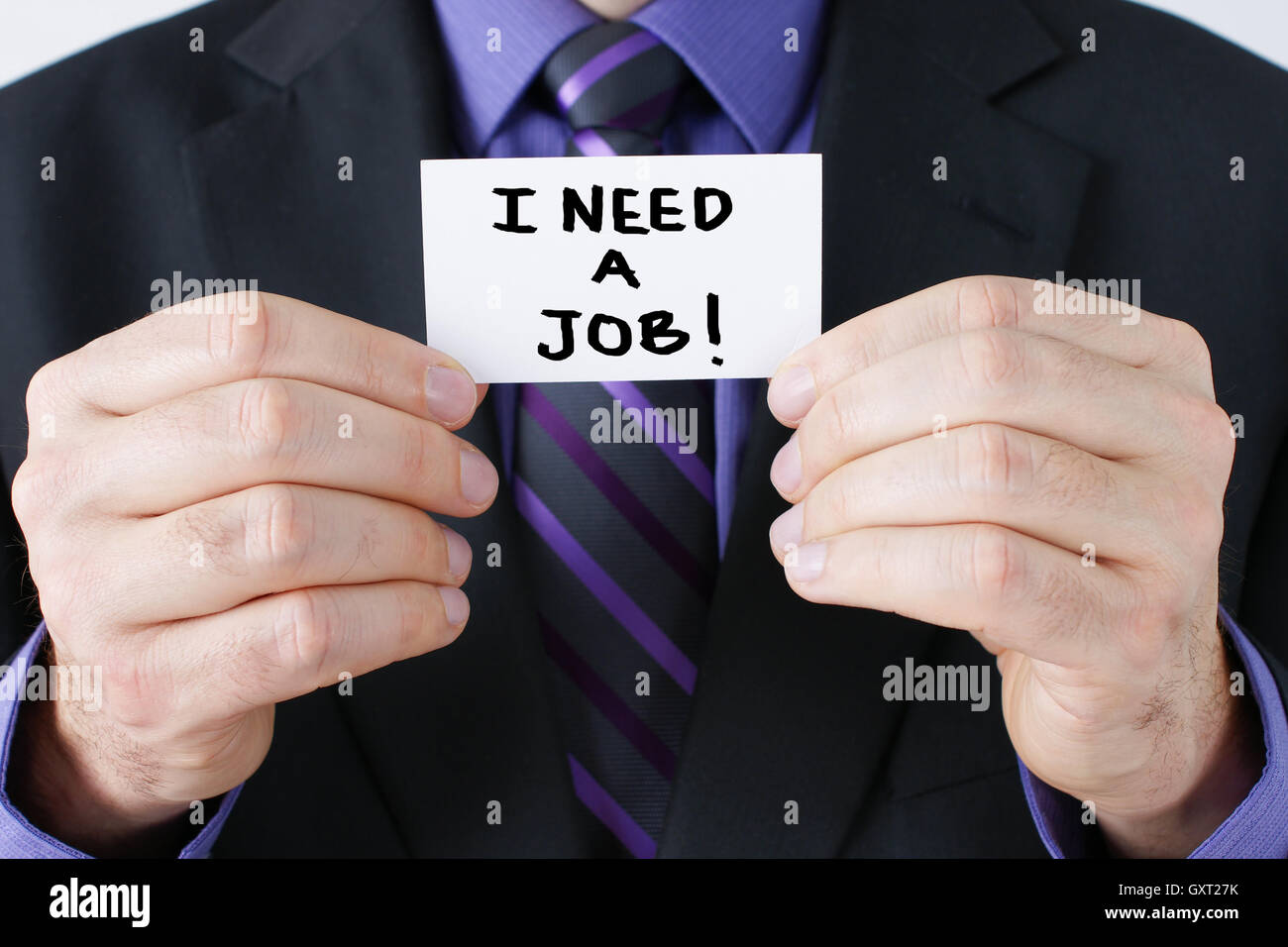 Man asking for work Stock Photo - Alamy