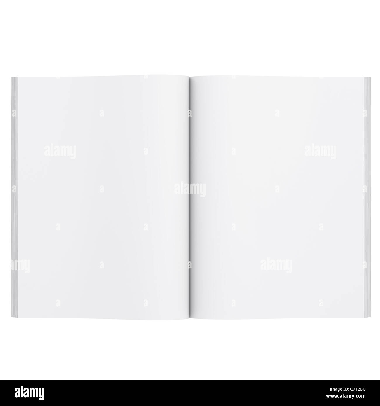 Open white book Stock Photo - Alamy