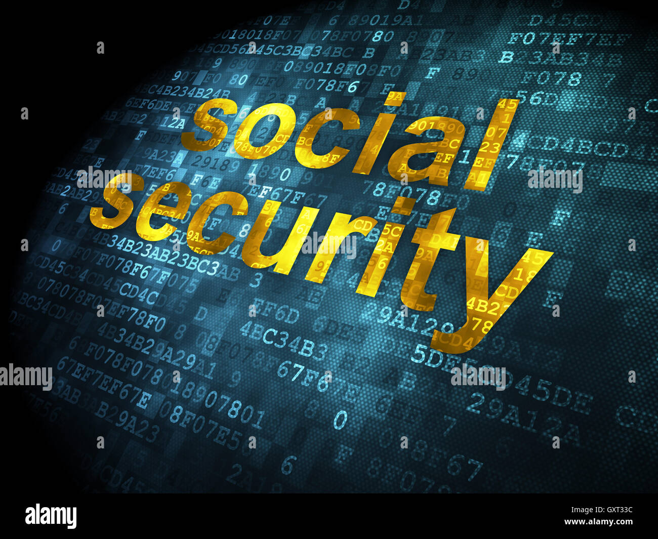 3d social security text hi-res stock photography and images - Alamy