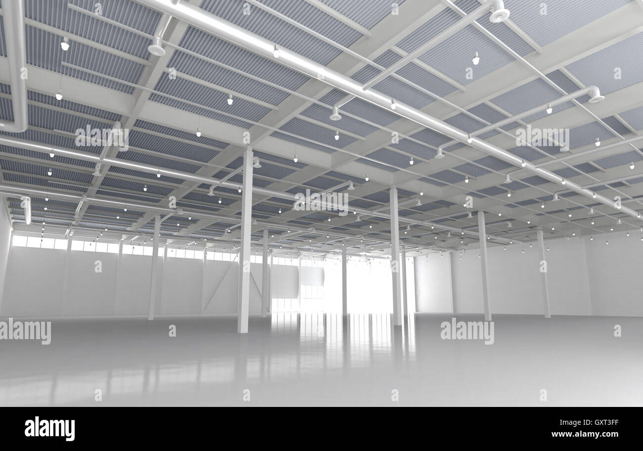 New Modern Empty Storehouse Stock Photo - Alamy