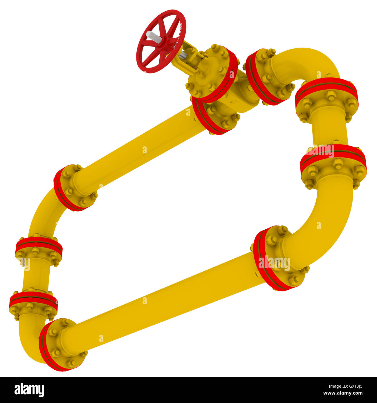 Banner of pipes and valves Stock Photo - Alamy