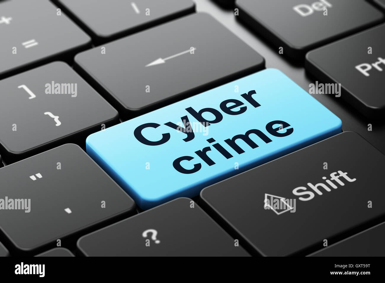 Security concept: Cyber Crime on computer keyboard background Stock ...