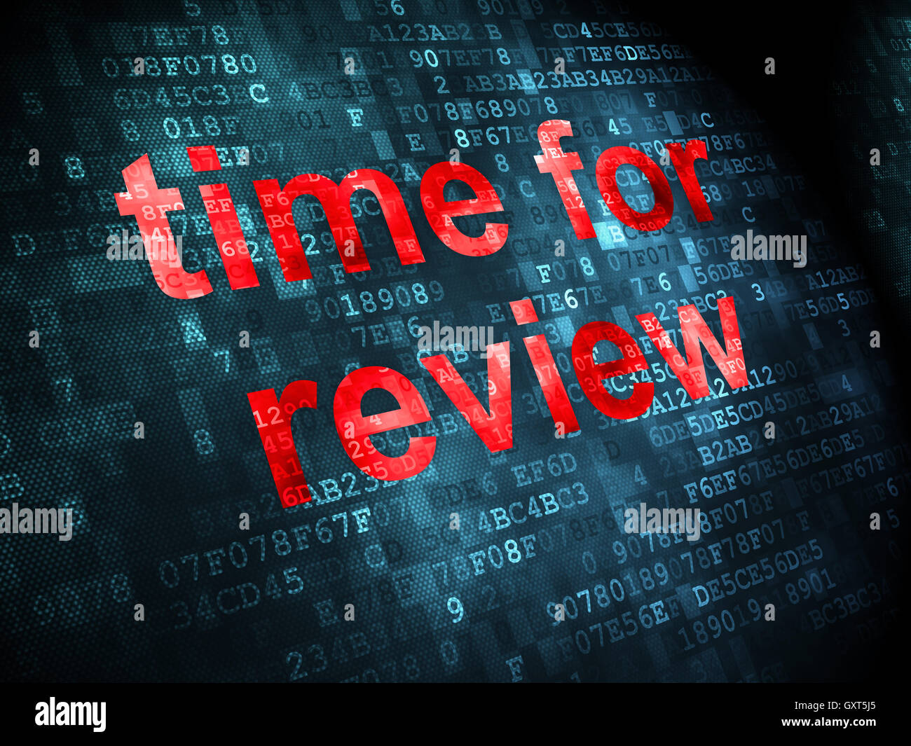 Time concept: Time for Review on digital background Stock Photo - Alamy