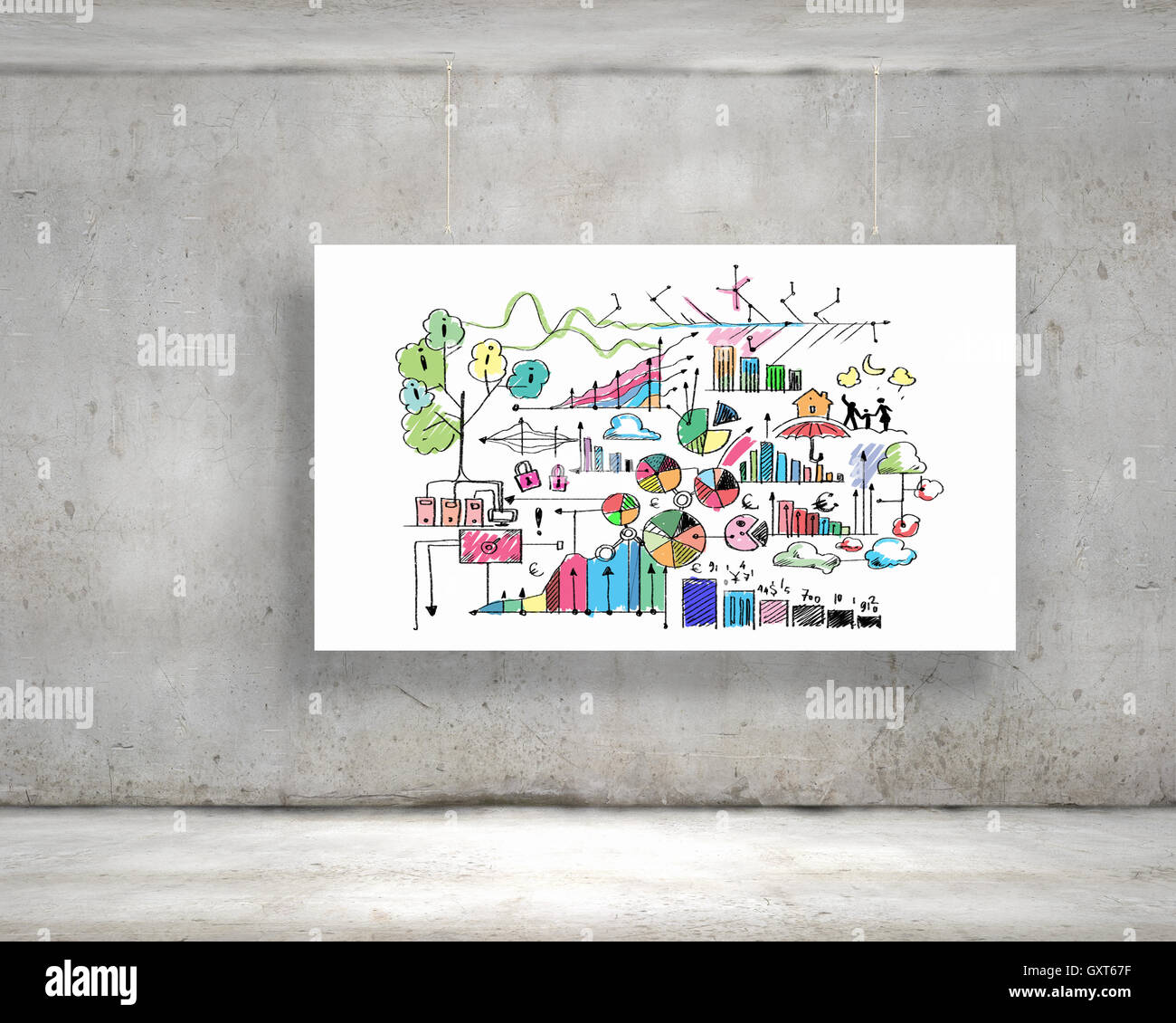 Banner with sketching hi-res stock photography and images - Alamy