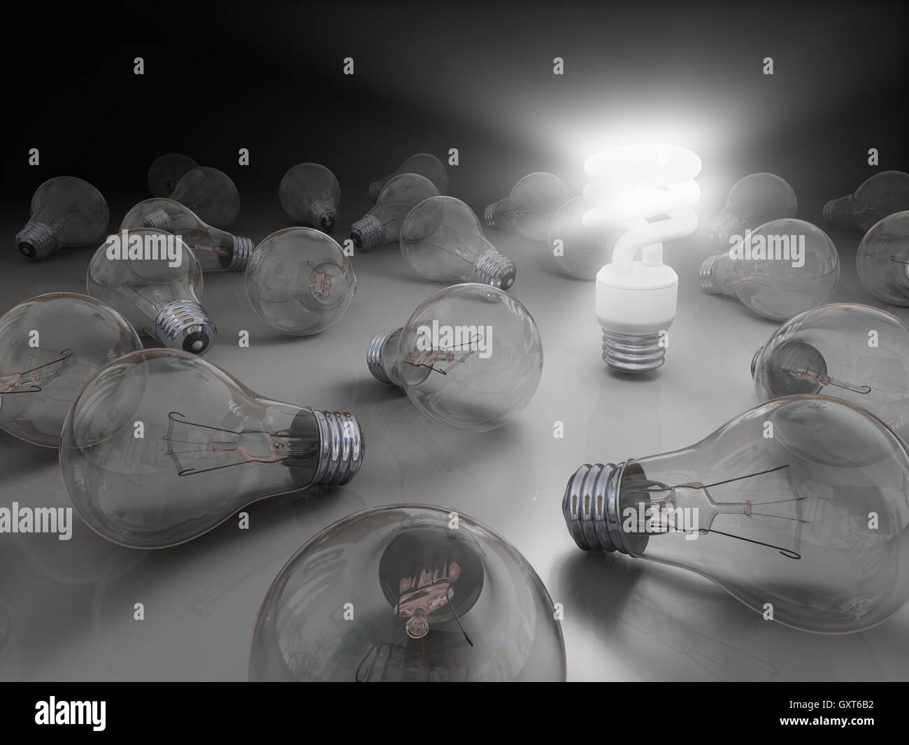 Concept bright idea eco hi-res stock photography and images - Alamy