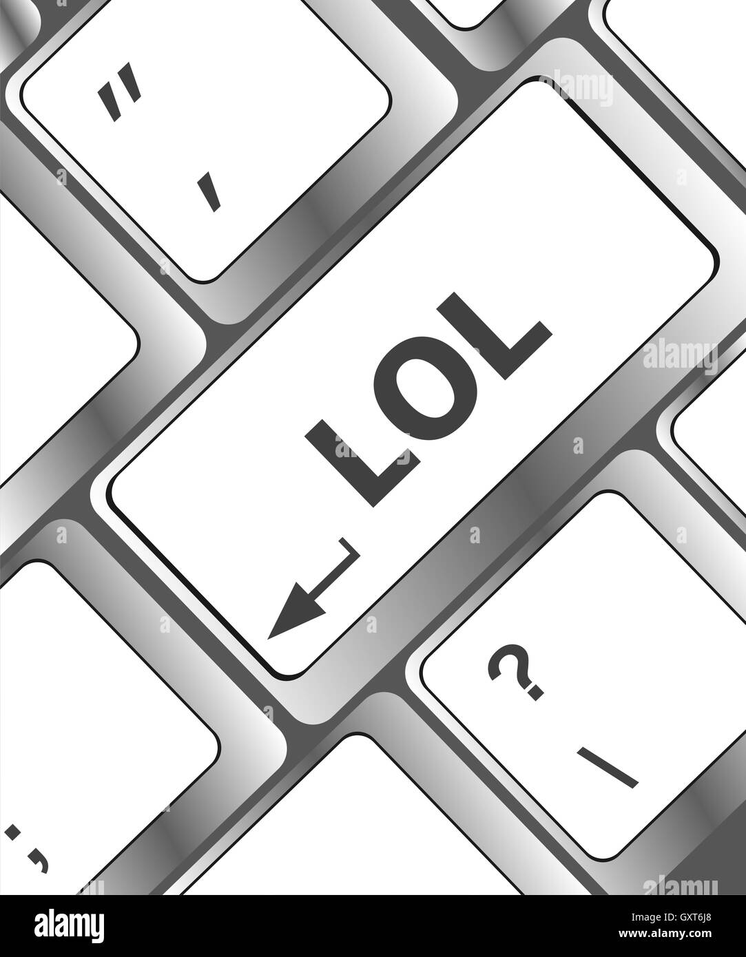 keys saying lol on black keyboard Stock Photo - Alamy