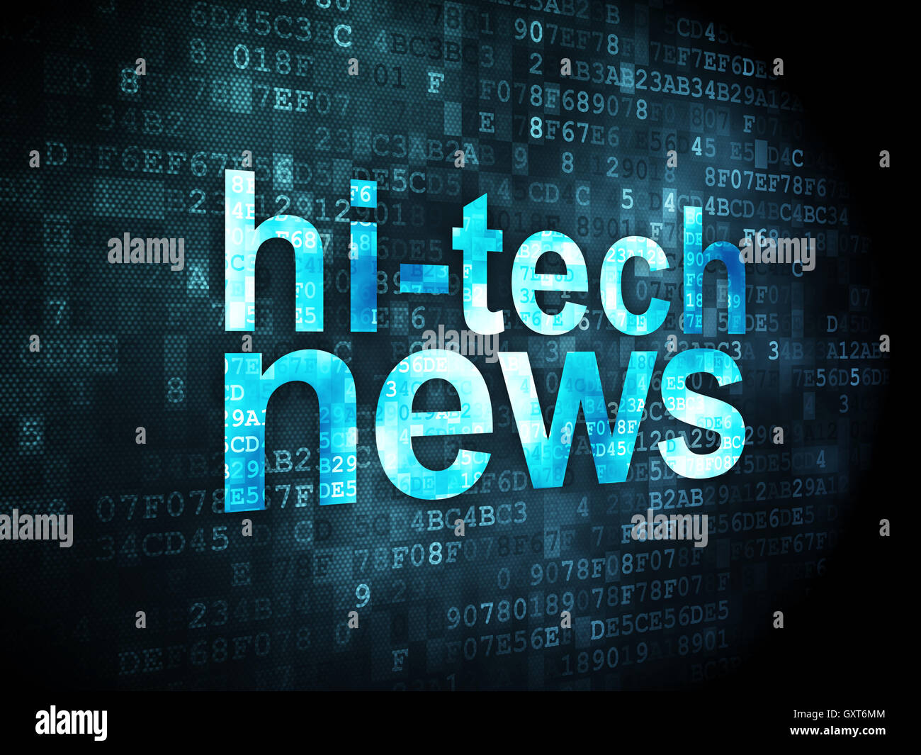 News concept: Hi-tech News on digital background Stock Photo - Alamy