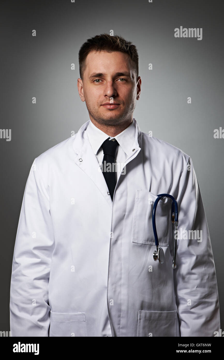 Medical doctor with stethoscope portrait Stock Photo - Alamy