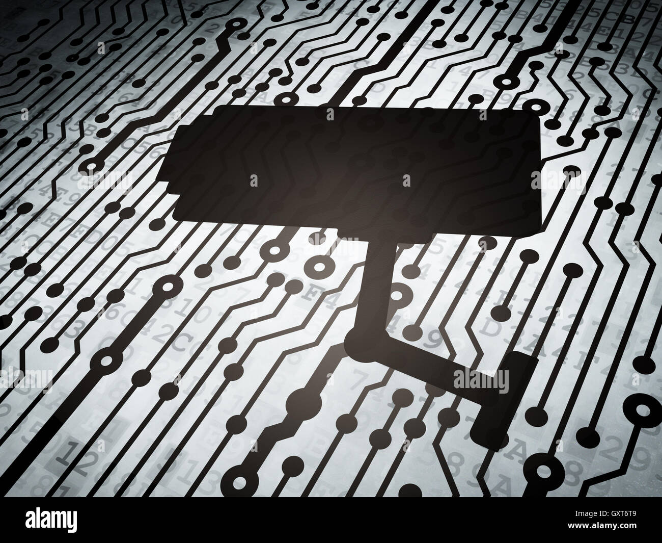 Security concept: circuit board with Cctv Camera Stock Photo - Alamy
