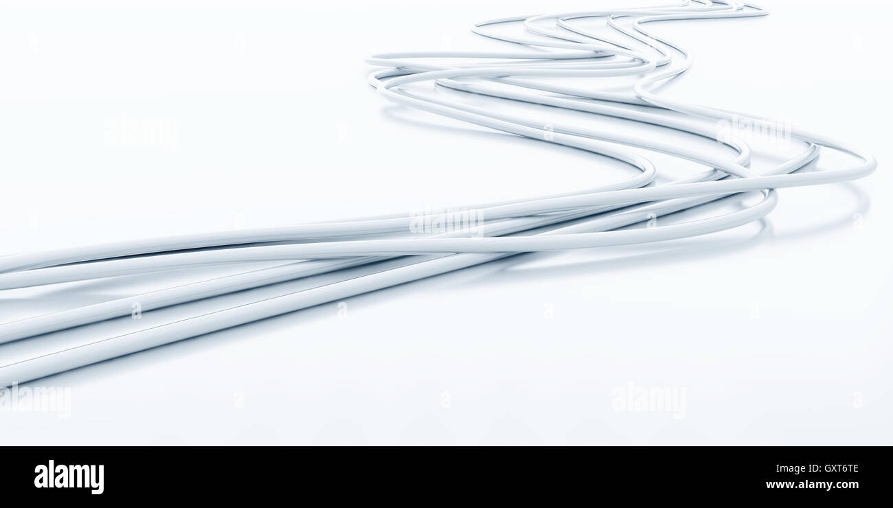 bright fibre-optical cables on a white background Stock Photo - Alamy