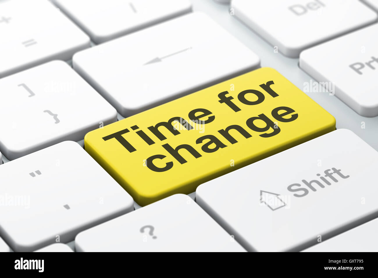 Time concept: Time for Change on computer keyboard background Stock ...