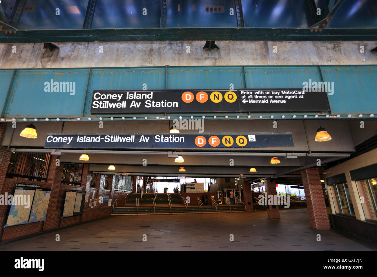 Coney island subway station hi-res stock photography and images - Alamy