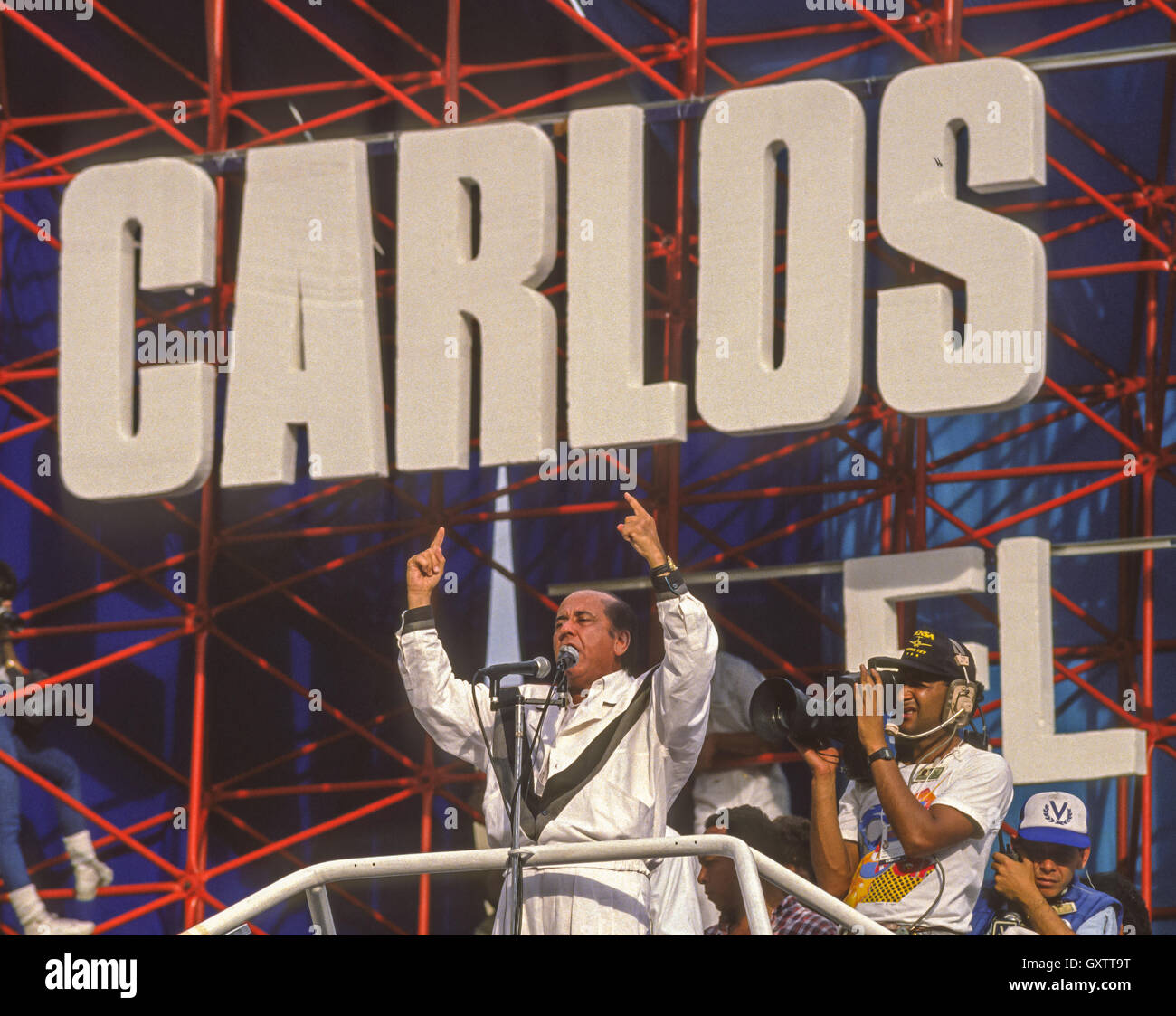 CARACAS, VENEZUELA - Presidential candidate Carlos Andres Perez ...