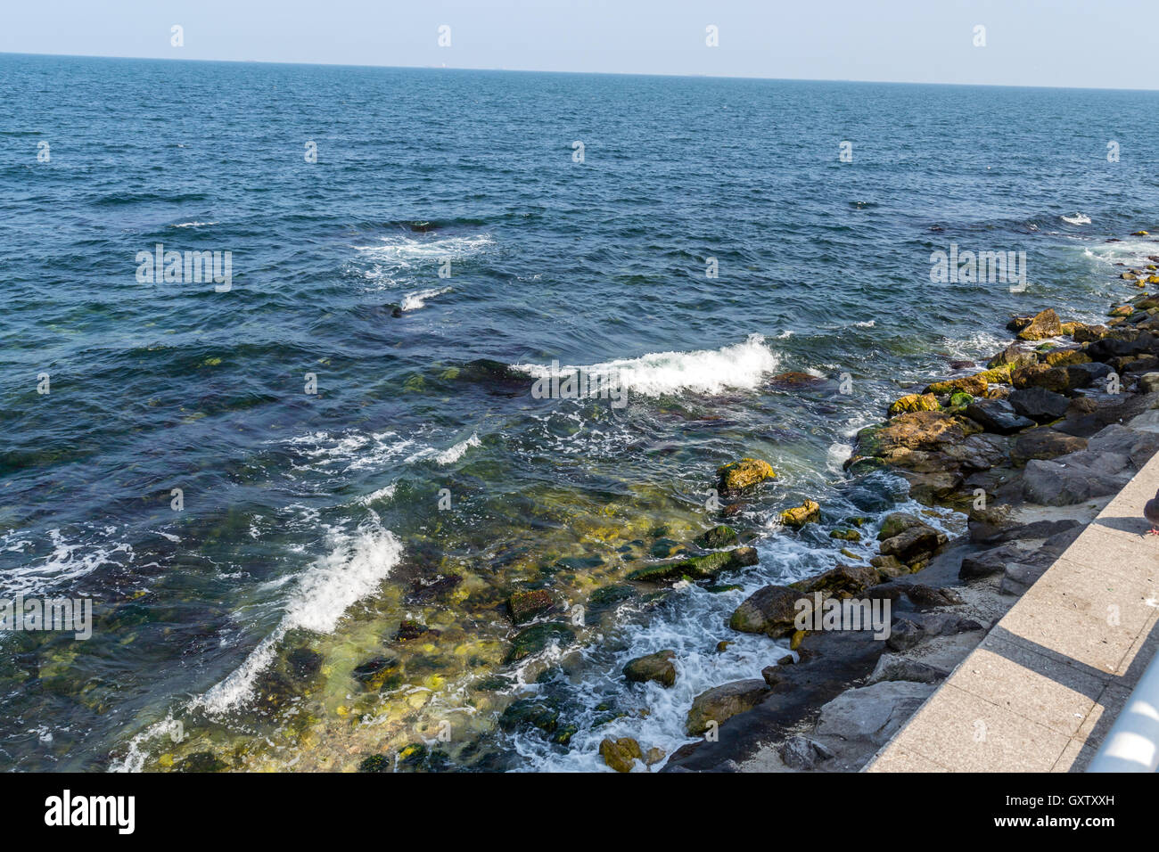 Wave hitting coast Stock Photo - Alamy