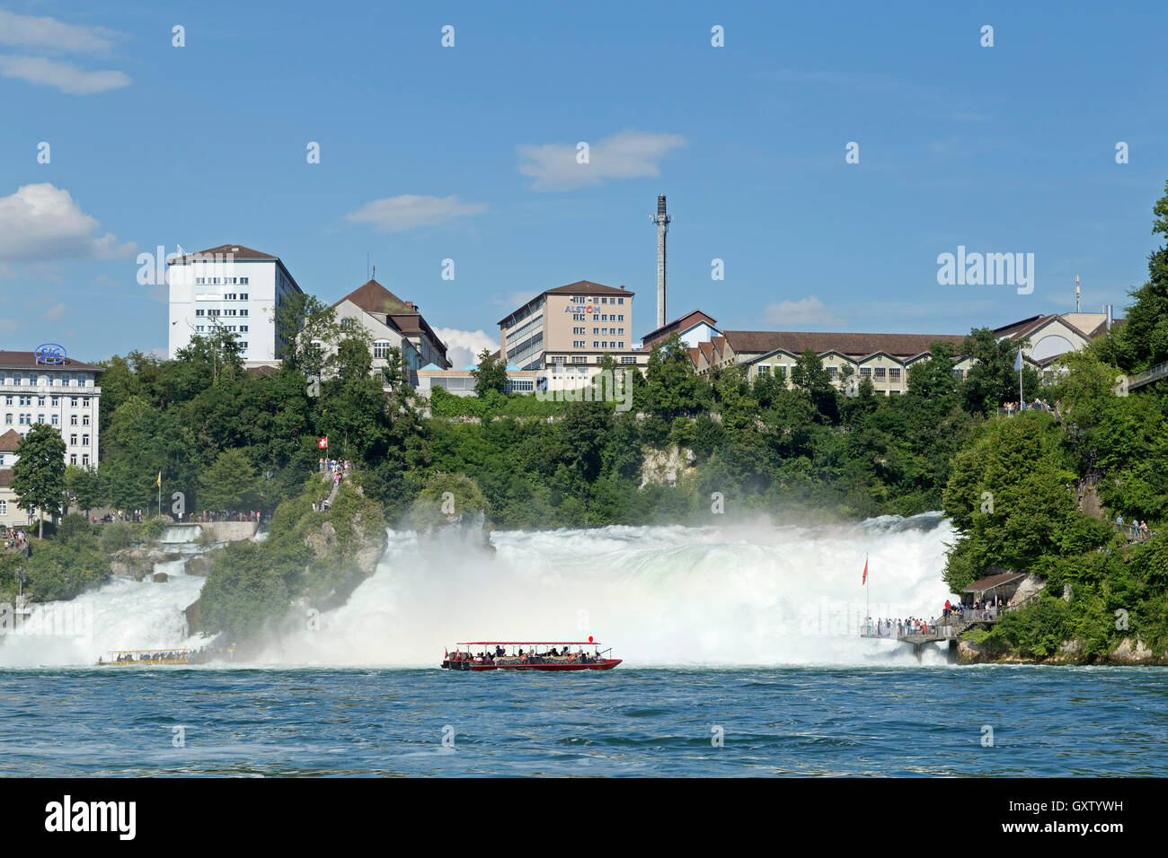River Rhine Falls near Schaffhausen, Neuhausen am Rheinfall ...
