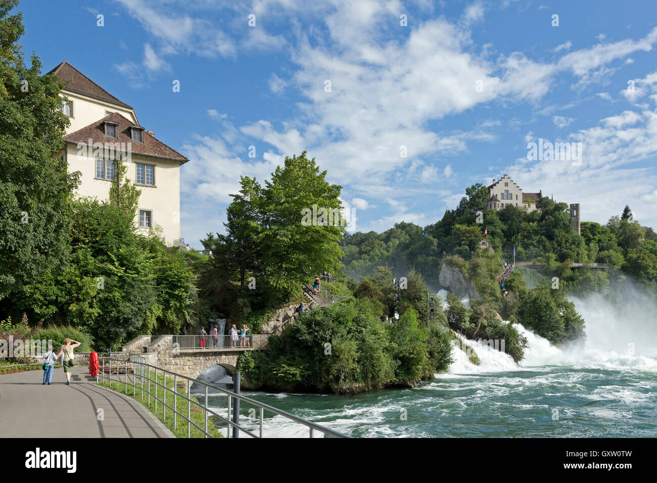 River Rhine Falls and Laufen Castle near Schaffhausen, Neuhausen am ...