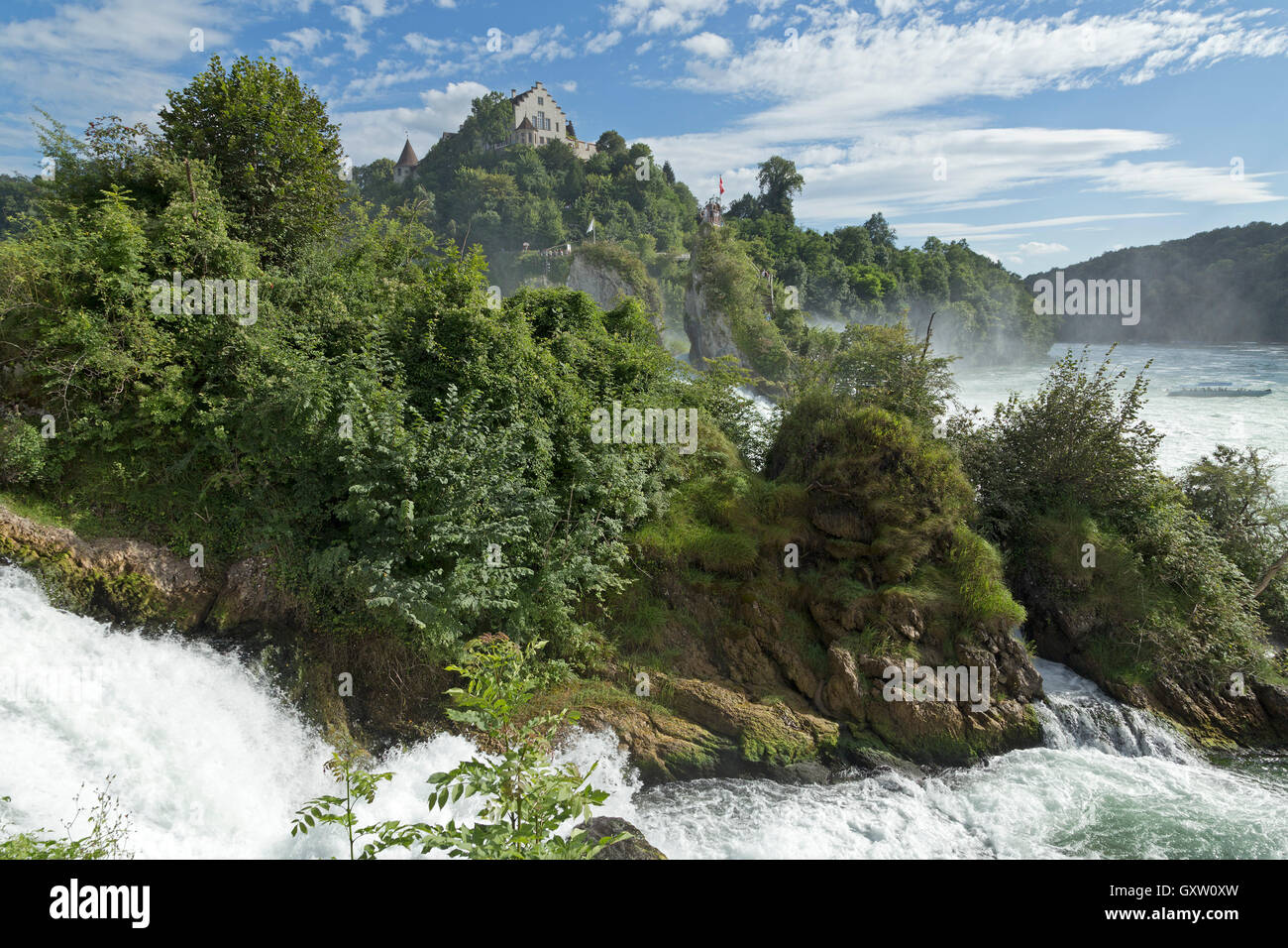 Rhine falls and schloss laufen castle hi-res stock photography and ...