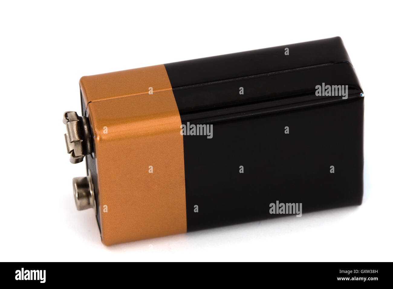 One square battery, isolated on white background Stock Photo - Alamy