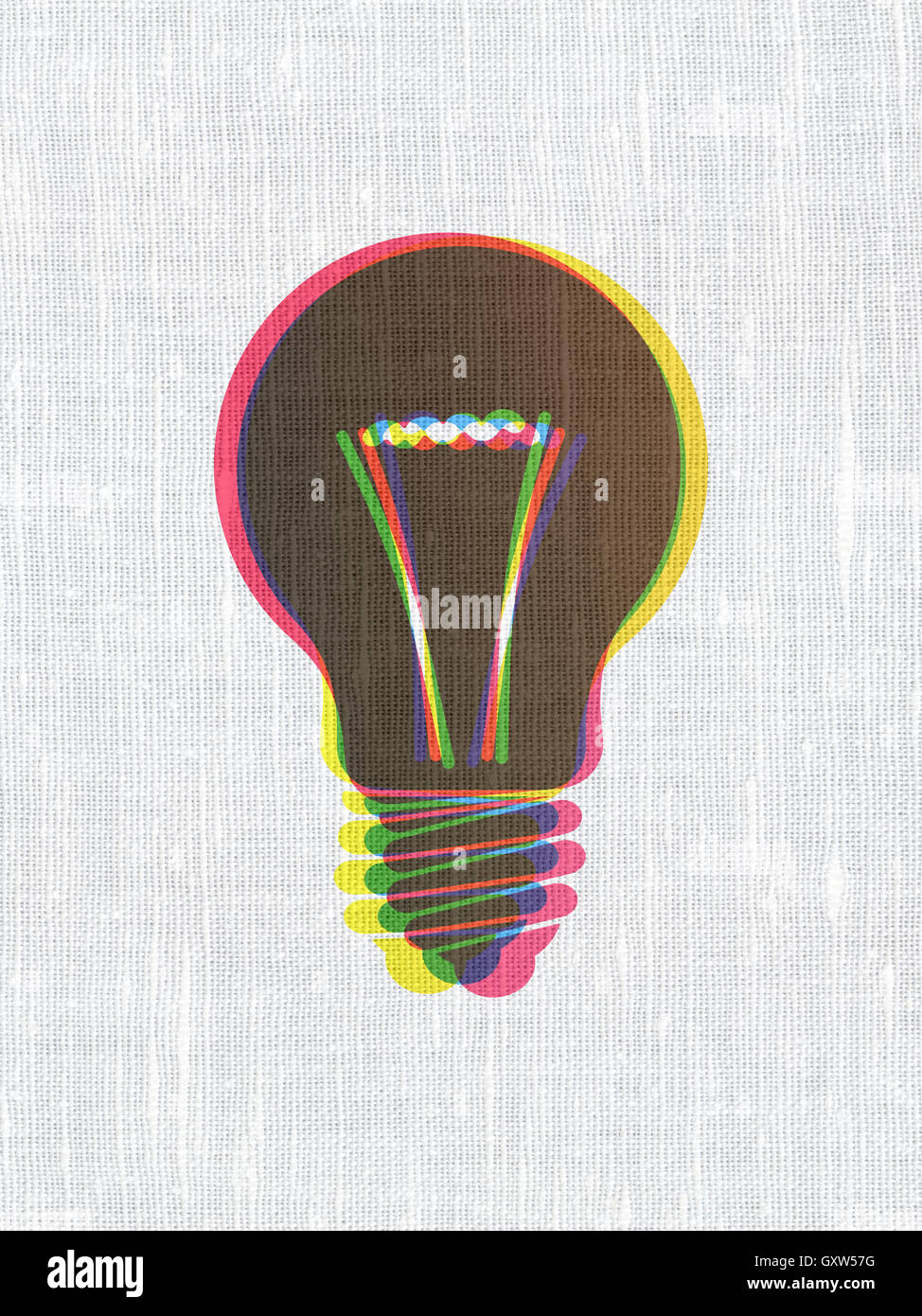 Business concept: Light Bulb on fabric texture background Stock Photo ...