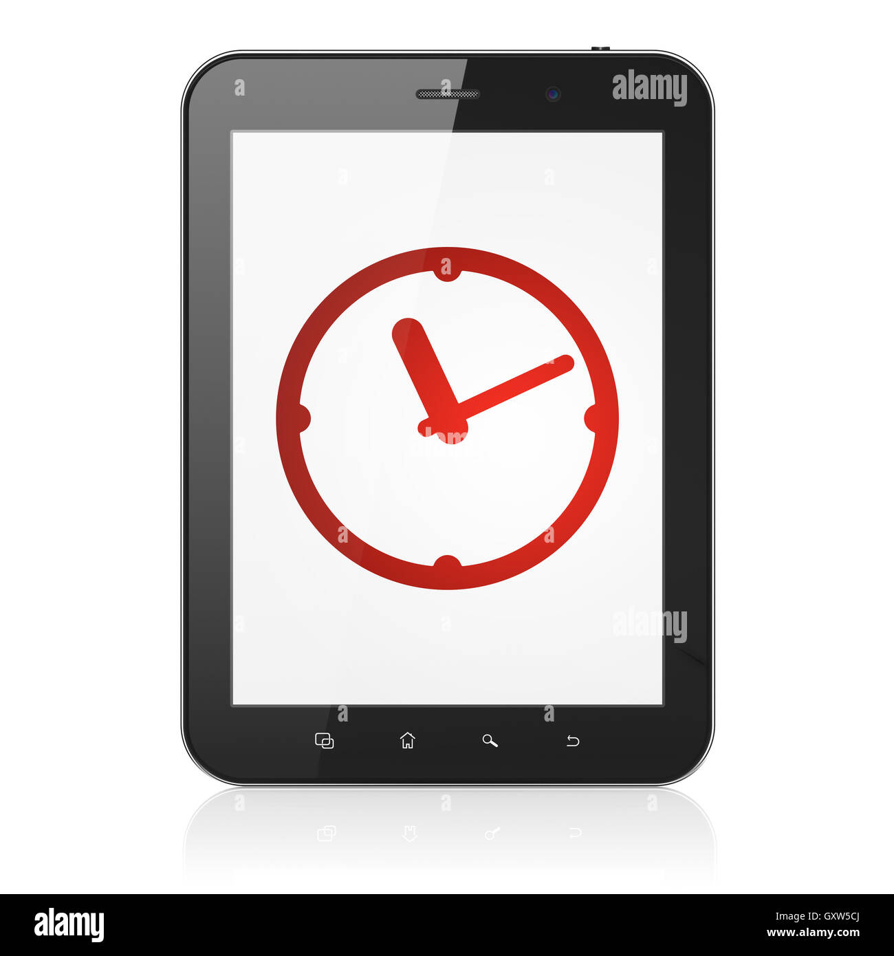 Timeline concept: Clock on tablet pc computer Stock Photo - Alamy