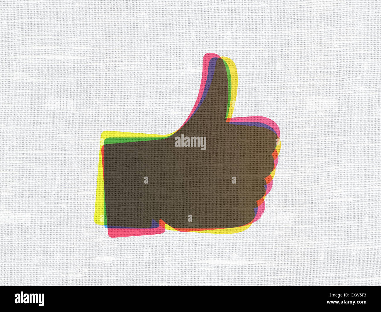 Social network concept: Like on fabric texture background Stock Photo ...