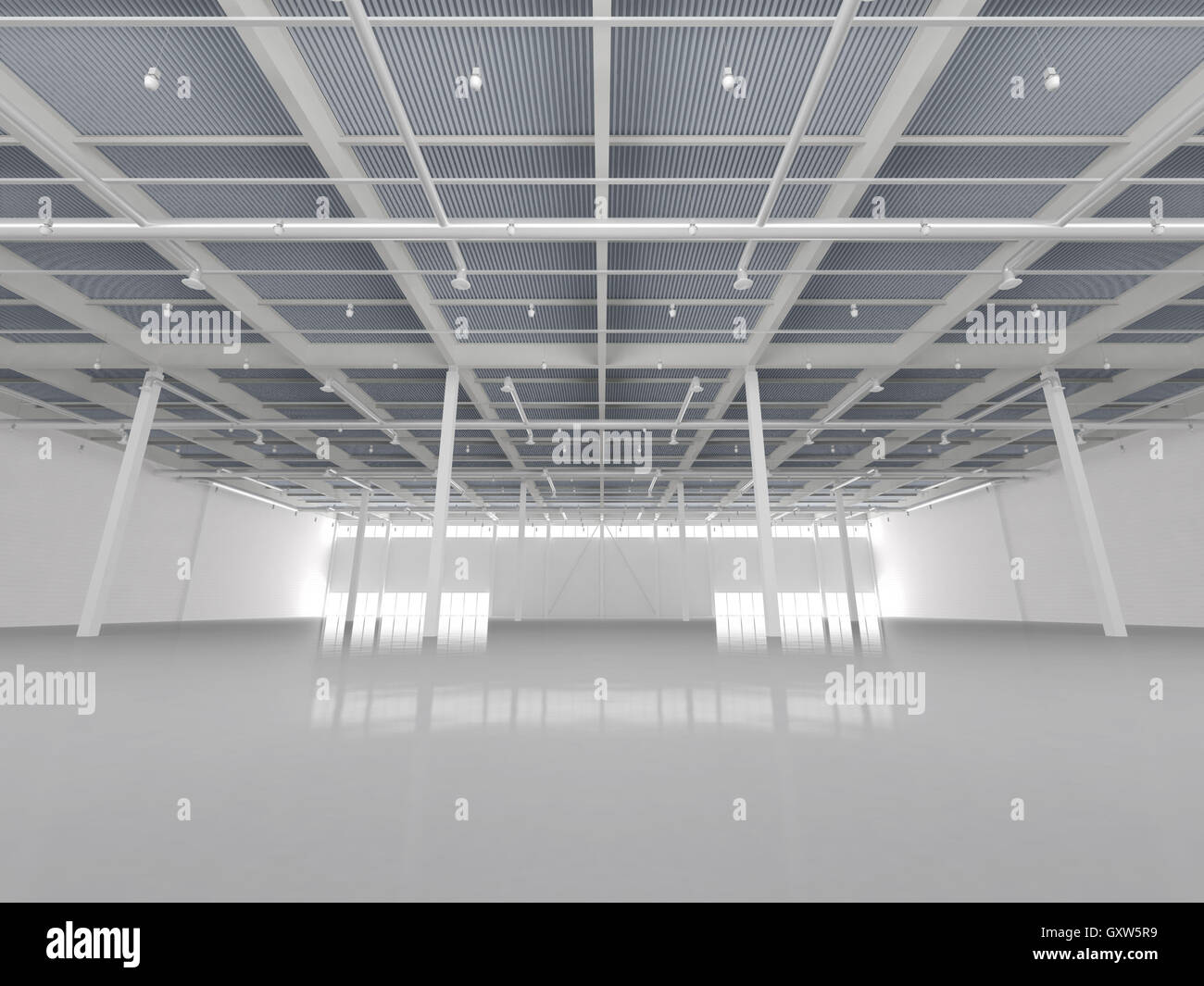 New Modern Empty Storehouse Stock Photo - Alamy