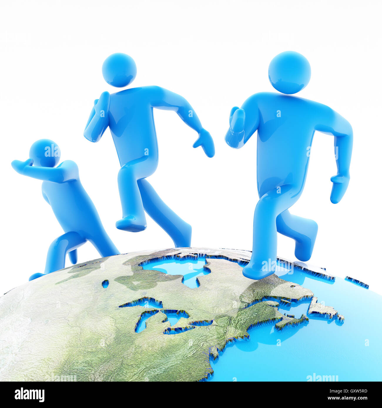 Human figures globe hi-res stock photography and images - Alamy