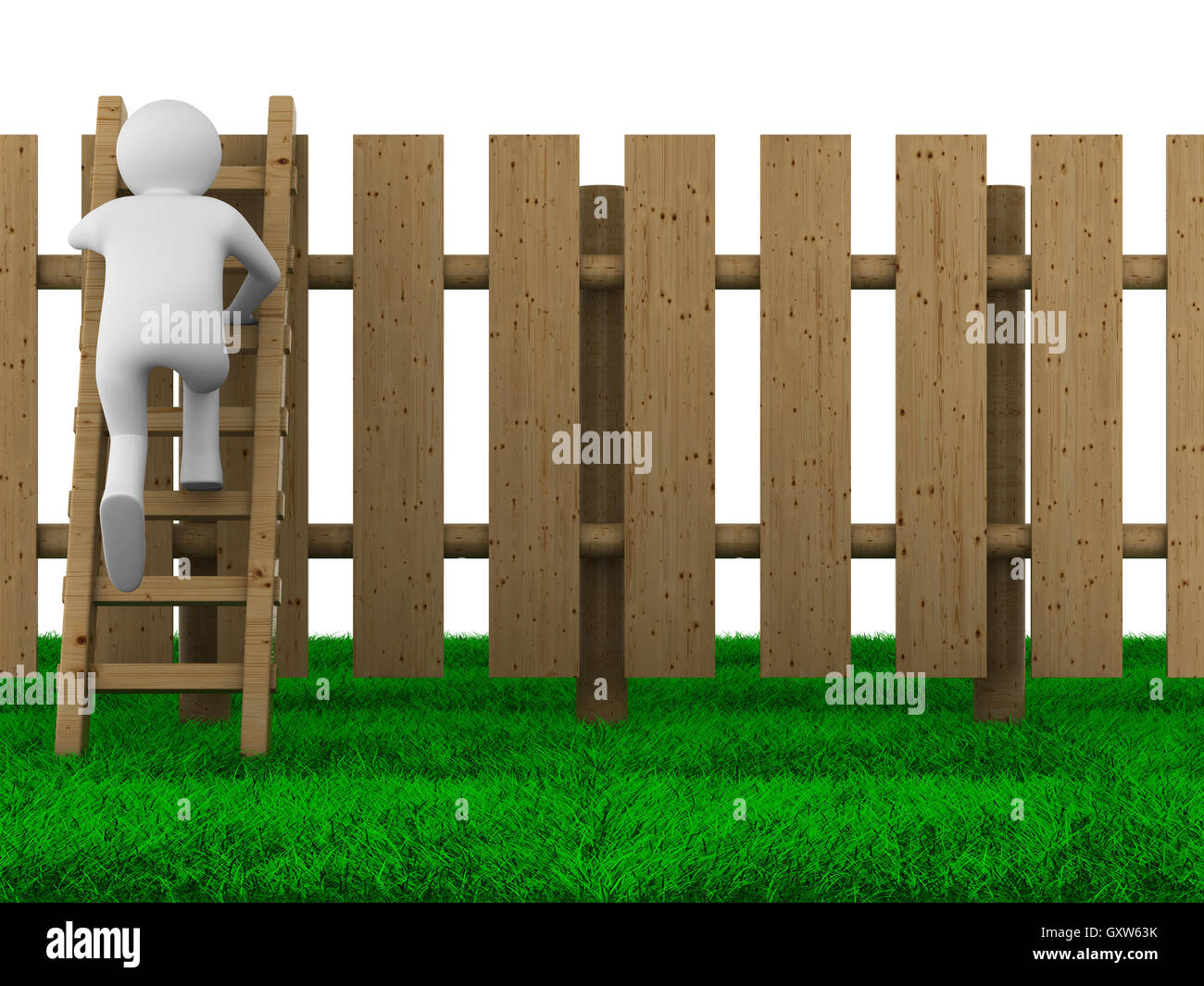 Fence on ladder hi-res stock photography and images - Alamy