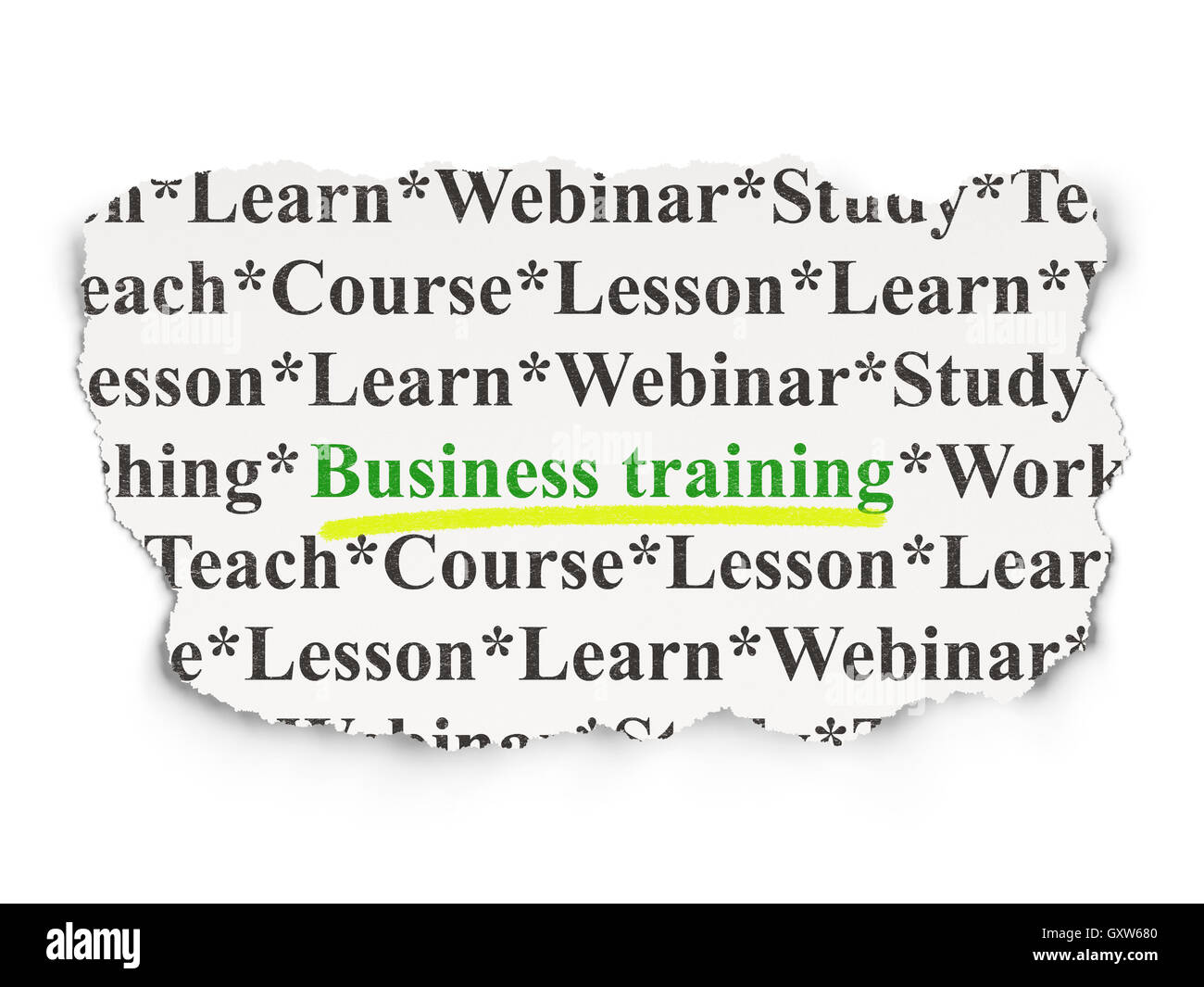 Education concept: Business Training on Paper background Stock Photo ...