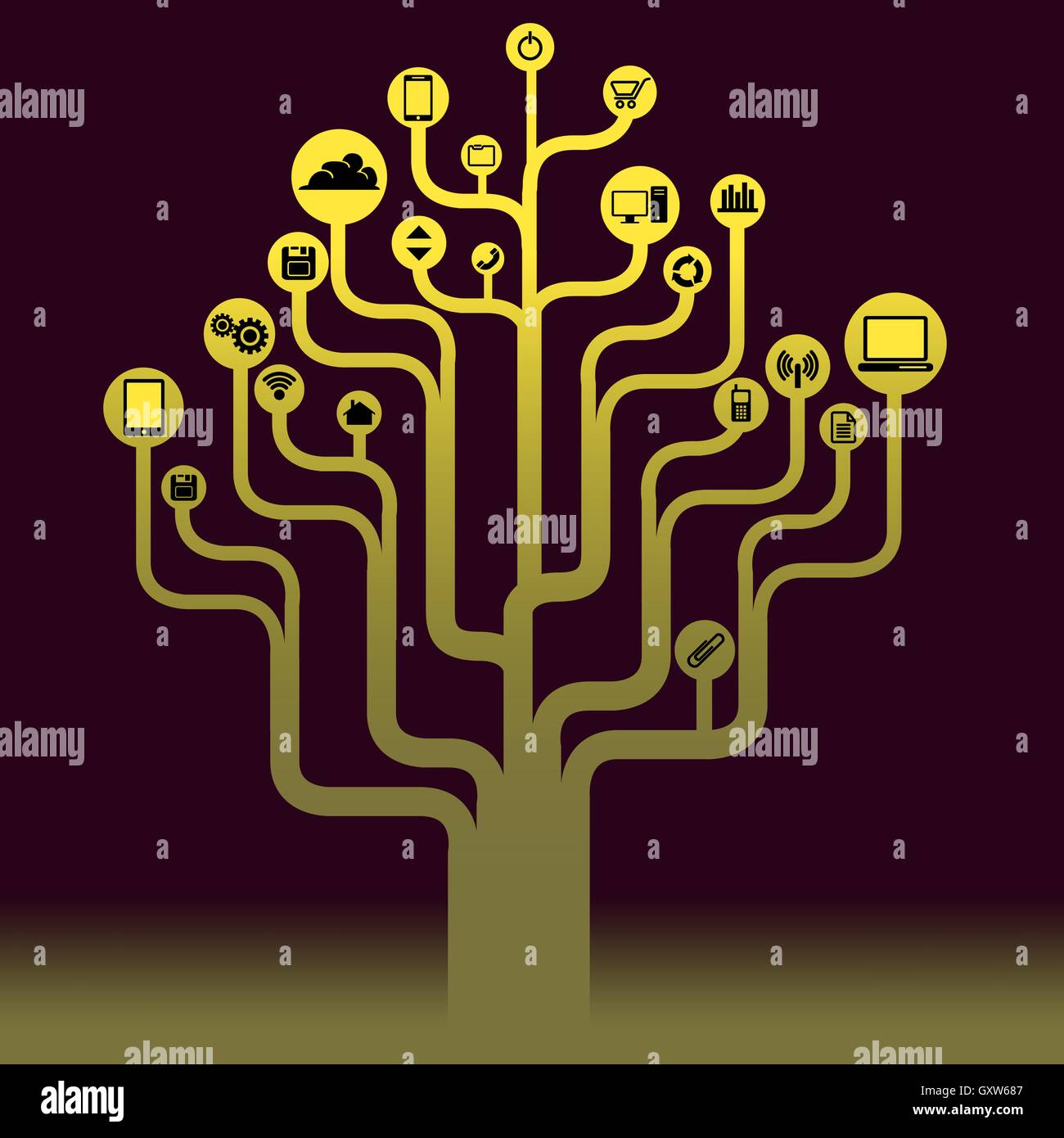 Abstract technology tree Stock Photo - Alamy