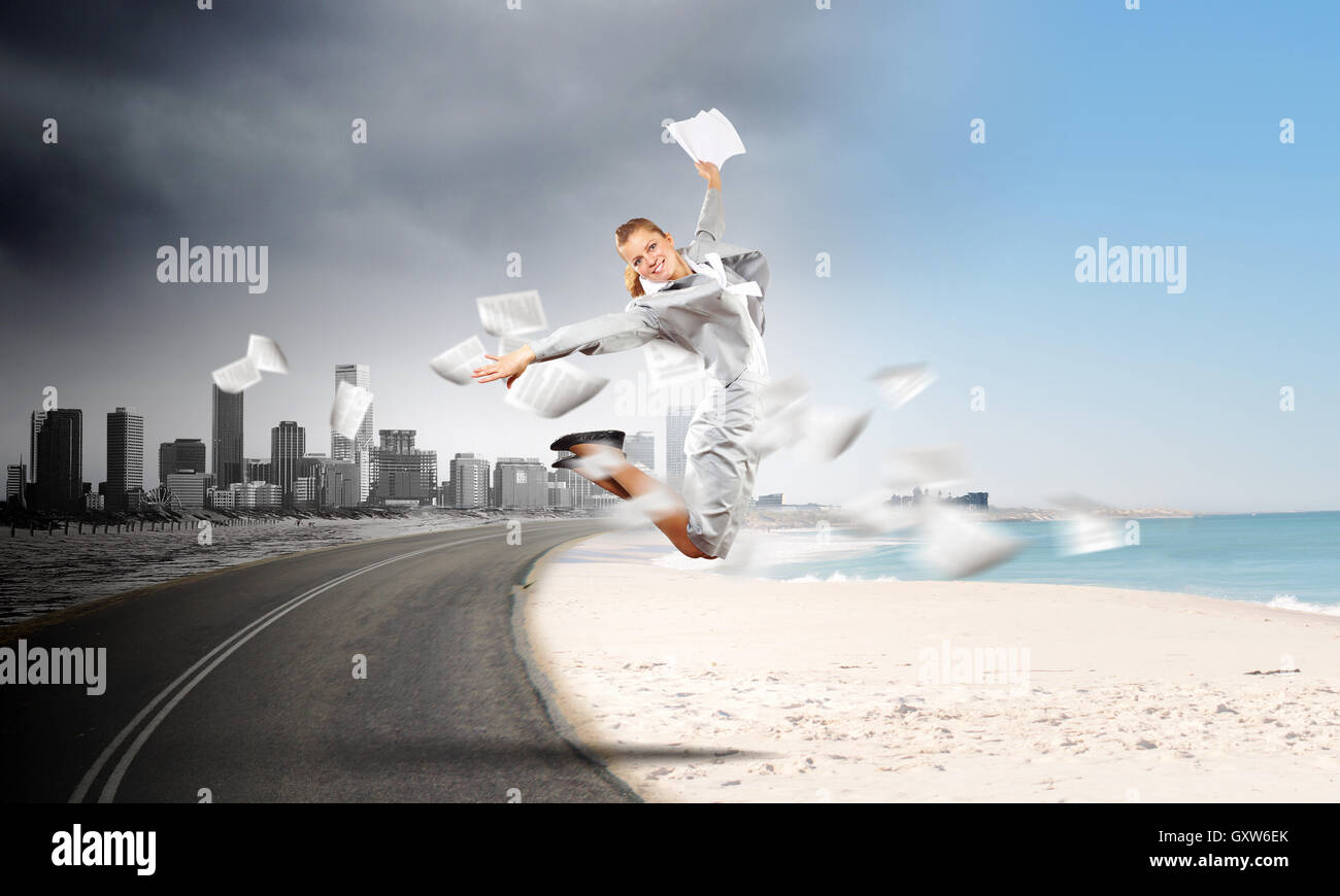 Escape from office work Stock Photo - Alamy