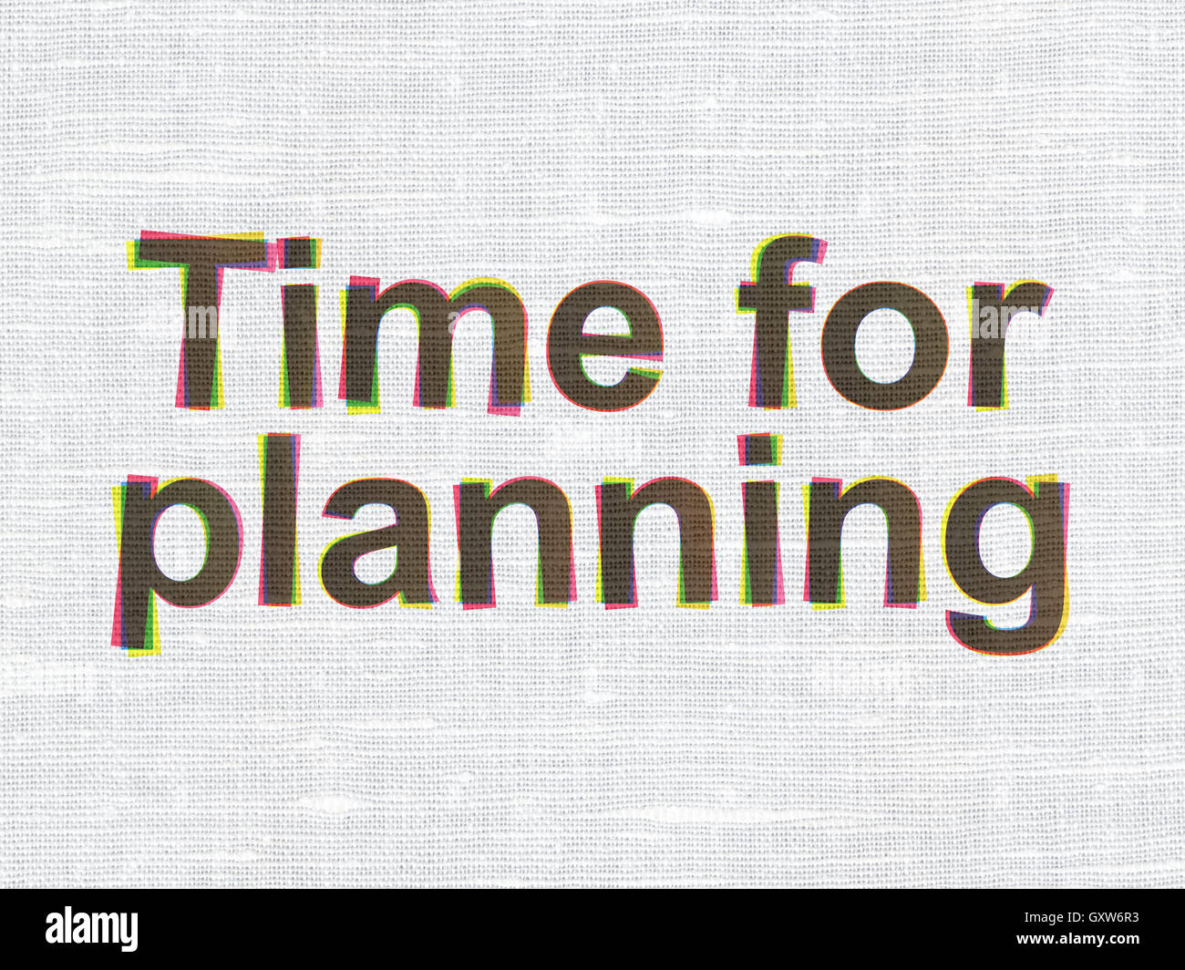 Timeline concept: Time for Planning on fabric texture background Stock ...