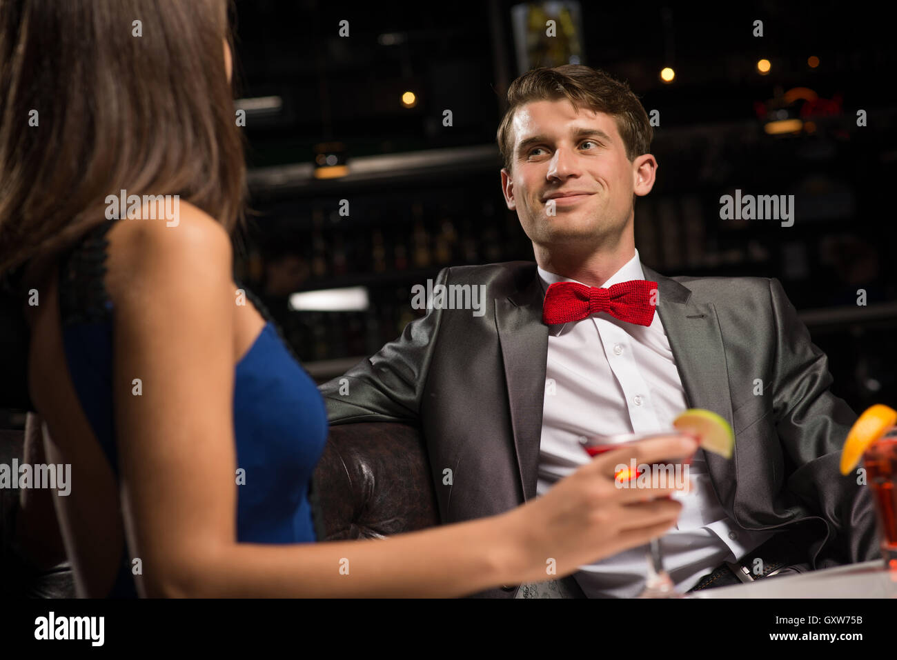 portrait of a man in a nightclub Stock Photo - Alamy