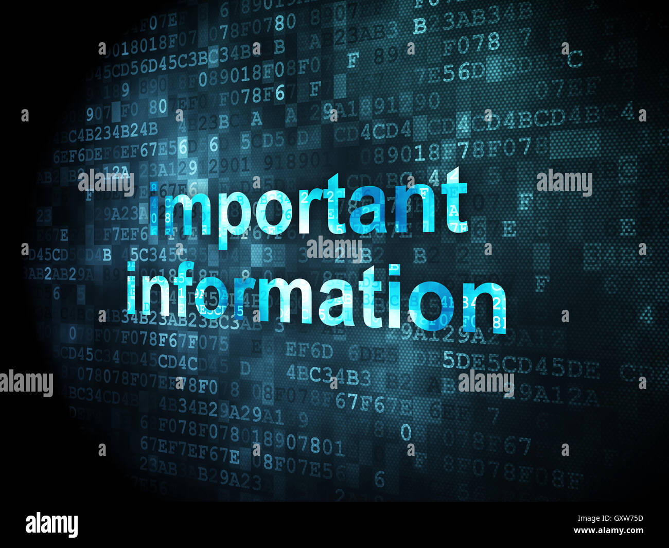 Information concept: Important Information on digital background Stock ...