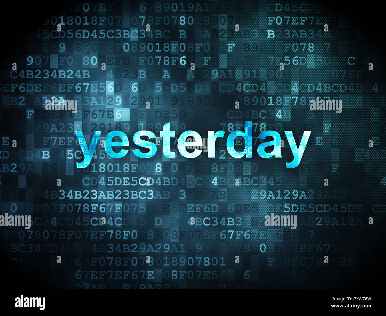 Time concept: Yesterday on digital background Stock Photo - Alamy