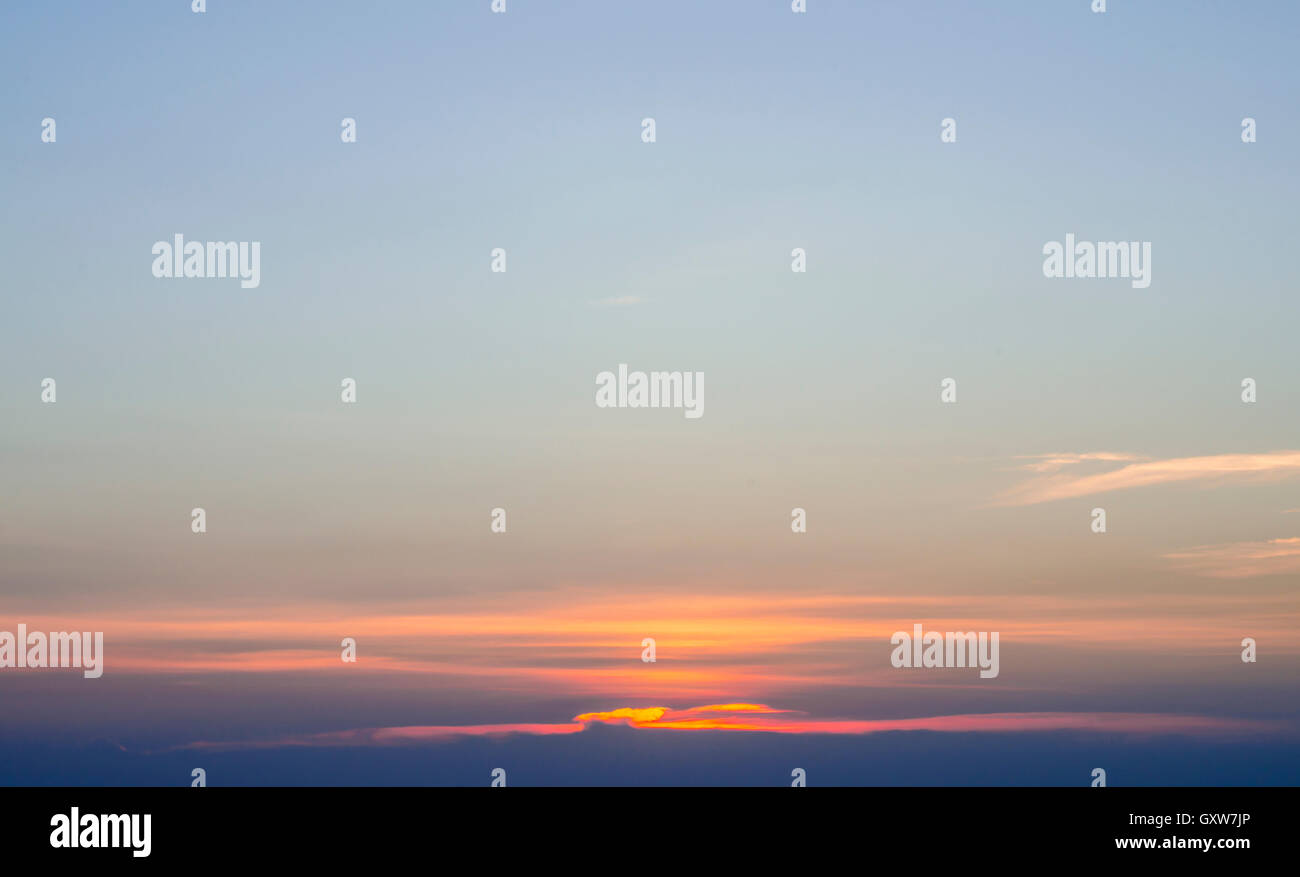 blue sky with sun set Stock Photo - Alamy