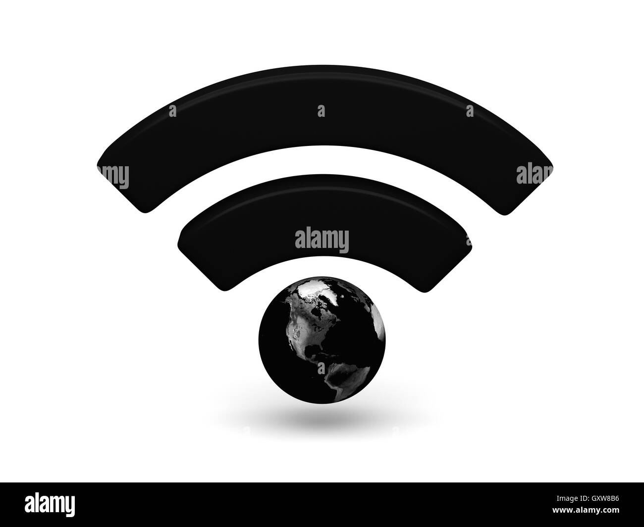 Black WiFi symbol Stock Photo - Alamy