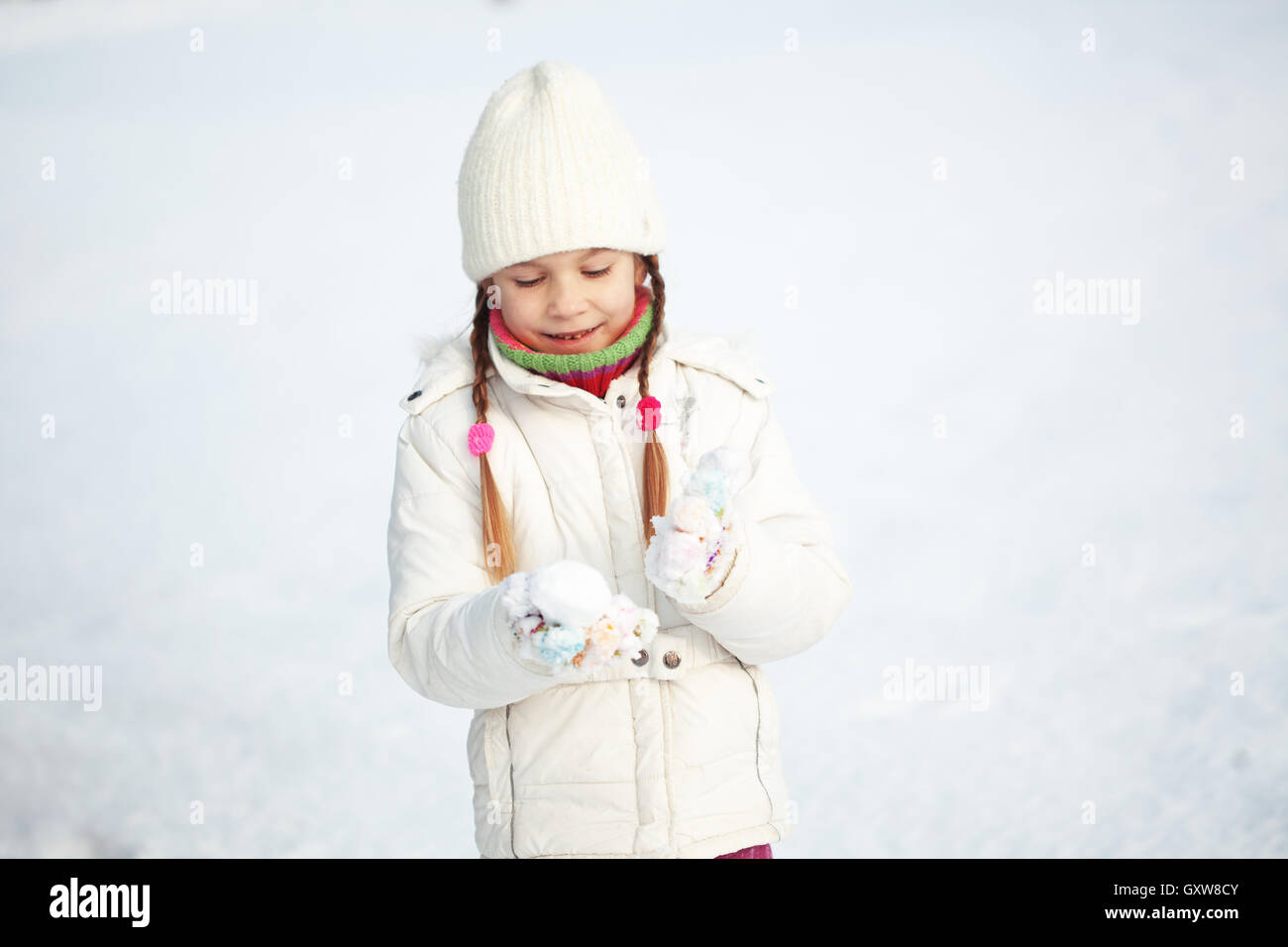 Child in winter Stock Photo - Alamy