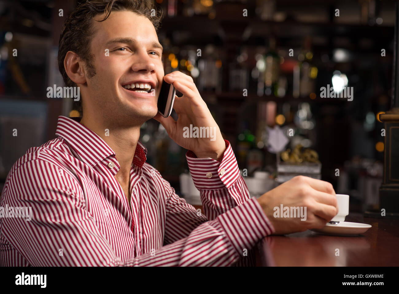 man talking on the phone Stock Photo - Alamy