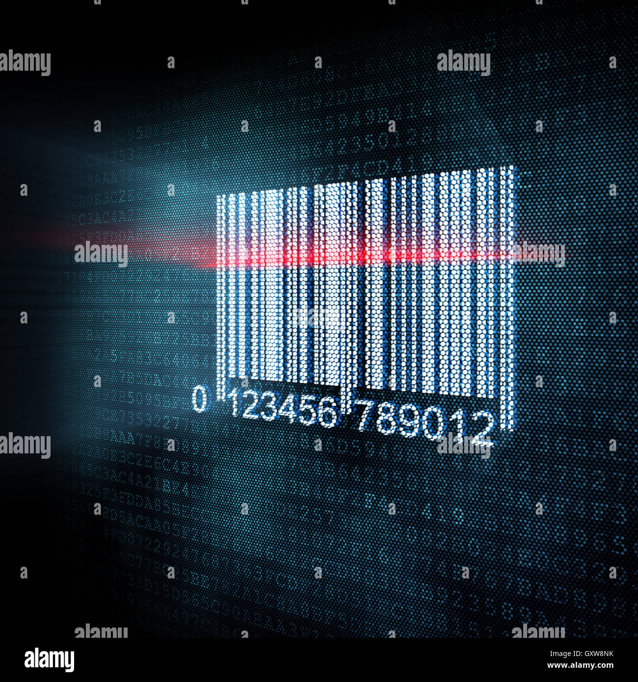Pixeled barcode illustration Stock Photo - Alamy