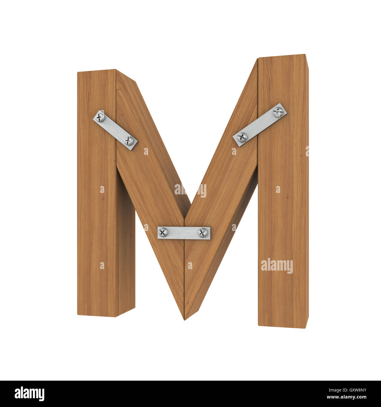 Wooden letter M Stock Photo - Alamy