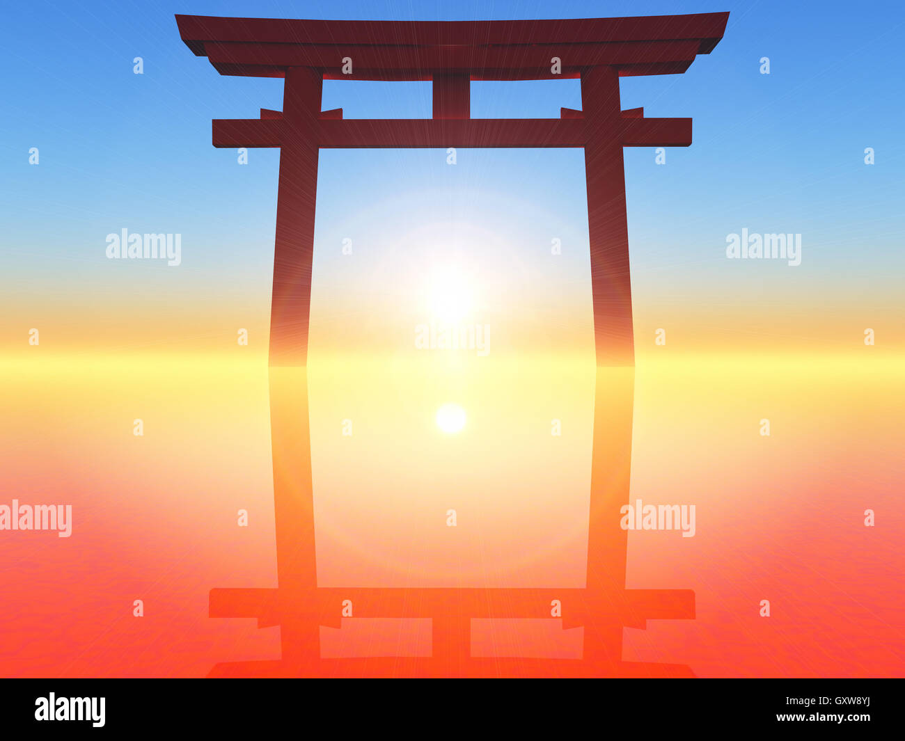 Japanese style torii gate hi-res stock photography and images - Alamy
