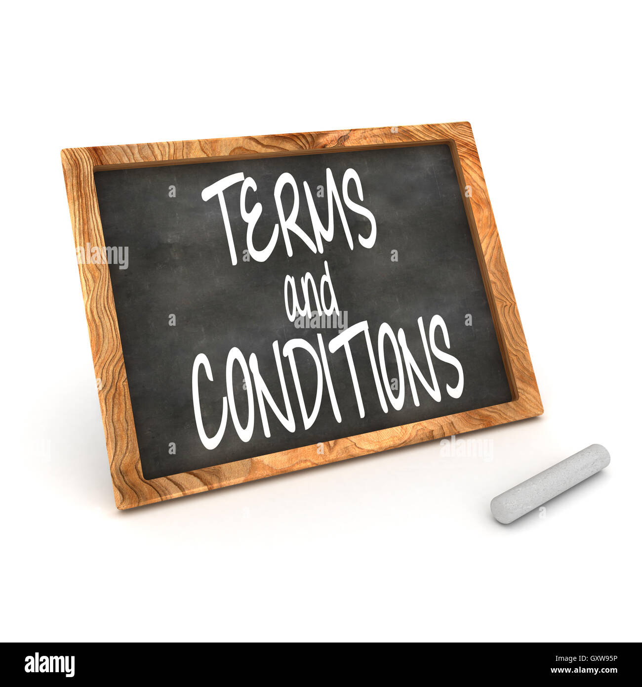 Blackboard Terms and Conditions Stock Photo - Alamy