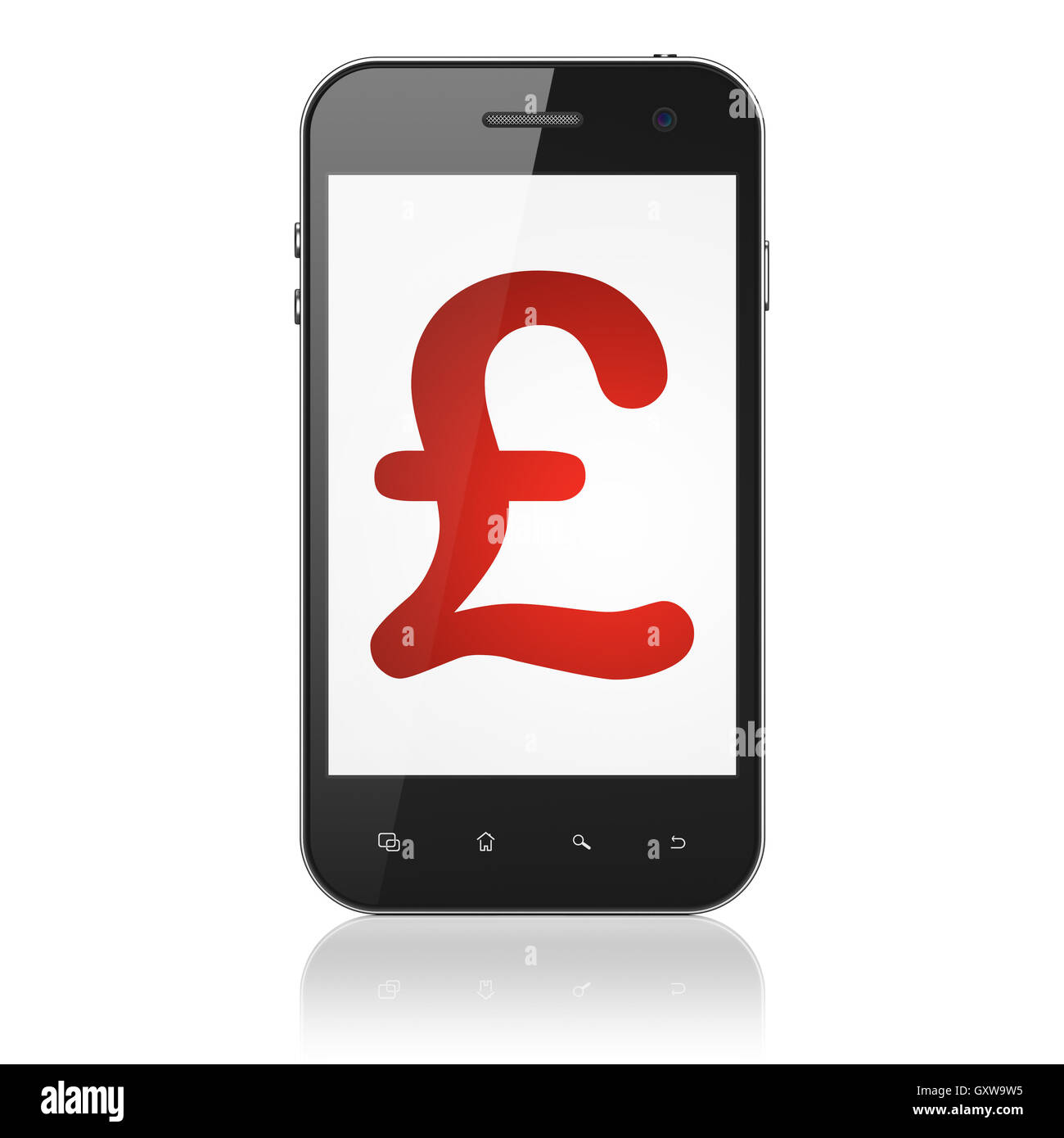 Currency concept: Pound on smartphone Stock Photo - Alamy