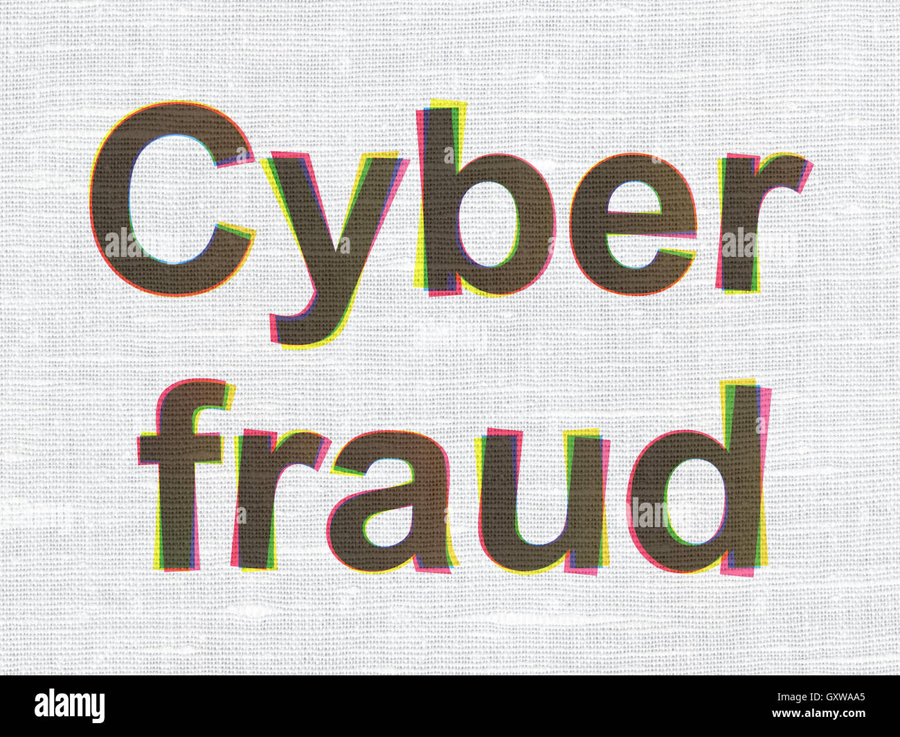 Security concept: Cyber Fraud on fabric texture background Stock Photo ...
