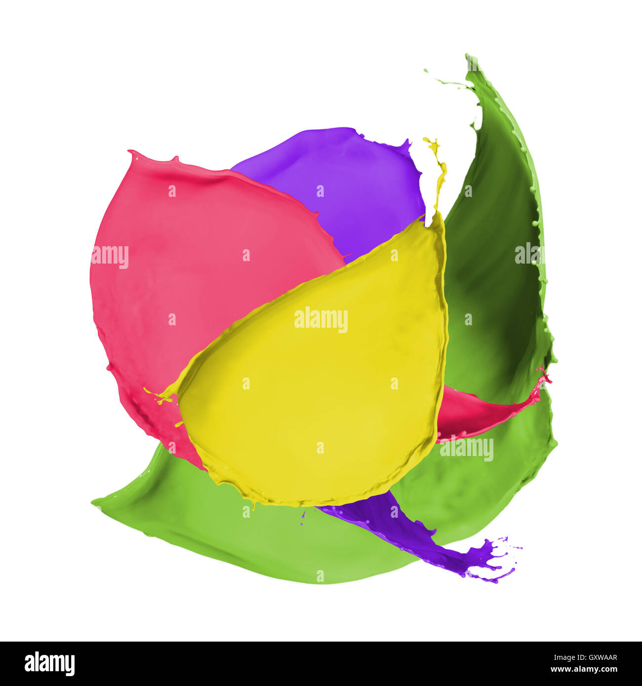 multicolor paint splash Stock Photo - Alamy